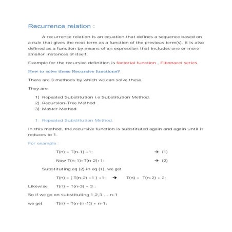 Recurrence Relation Pdf Programming Languages Computing 6700