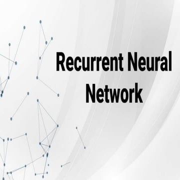 Recurrent Neural Networks Rnns Pptx Artificial Intelligence