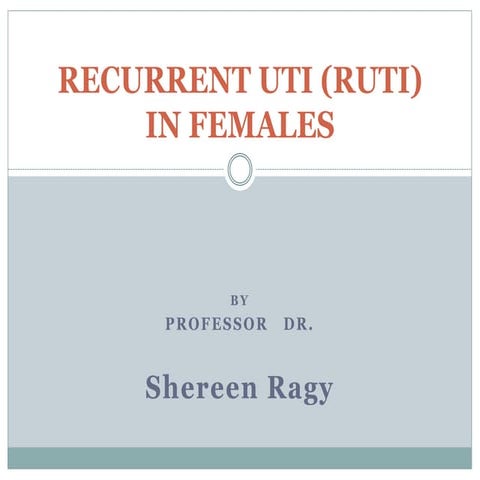 Recurrent UTI in females | PDF