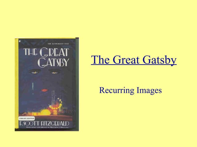 "The Great Gatsby" Chapter 6 | PPTX
