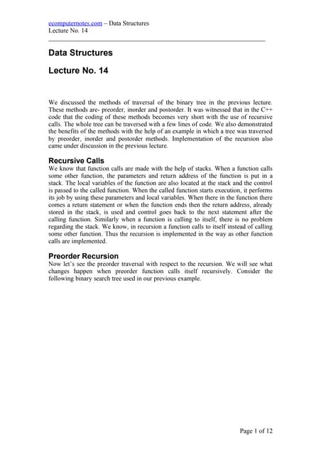 e computer notes - Recursion | PDF e computer notes - Recursion | PDF