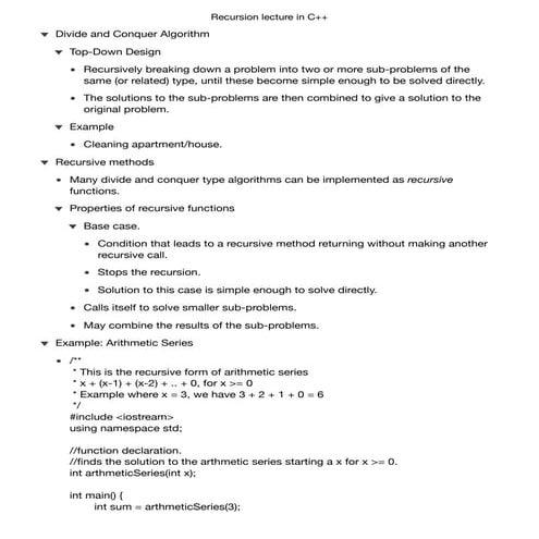 Recursion Lecture In C Pdf