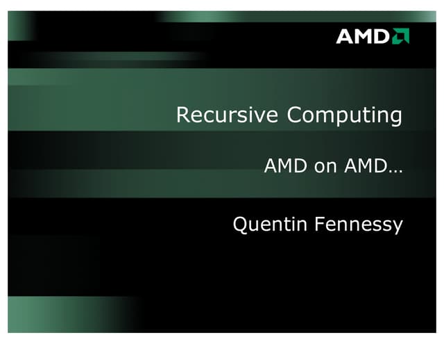 Recursive Grid Computing Amd On Amd Ppt