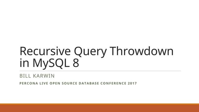 Recursive Query Throwdown Pdf Databases Computer Software And 8099
