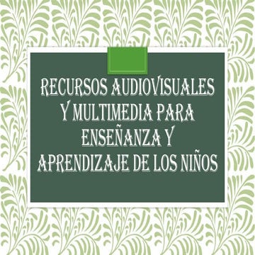 Recursos audiovisuales | PPTX