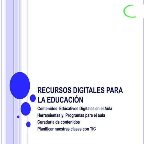 Recursos digitales para la educación | PPSX