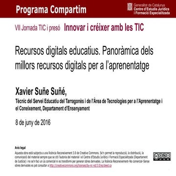 Recursos digitals educatius. Panoràmica dels millors recursos digitals per a l'aprenentatge. X ...