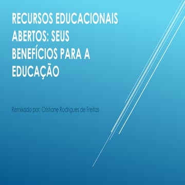 Recursos Educacionais Abertos Em Materiais E Recursos Para Elearning Ppt
