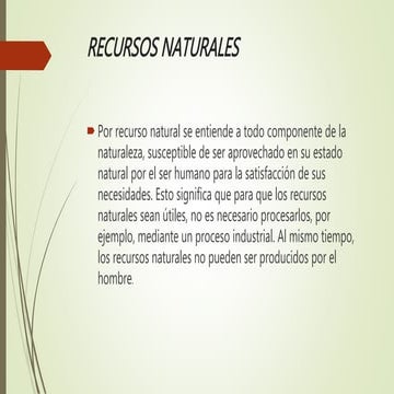 Recursos naturales | PPTX