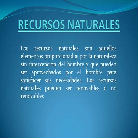 Recursos naturales actividades economicas | PPTX