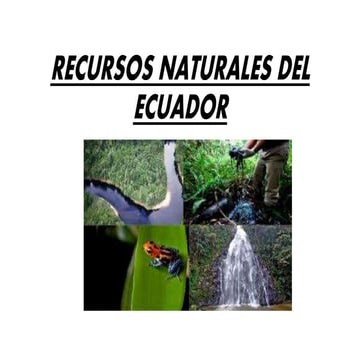 Recursos naturales del ecuador | PPTX