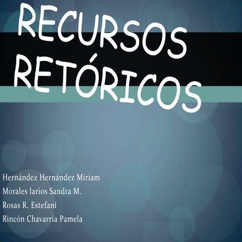 Recursos retoricos | PPTX
