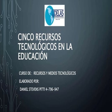Recursos tecnologicos en la educacion | PPTX | Technology & Computing