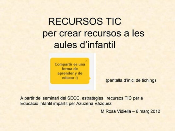 Tutorial conferències Cicle iNICIAL | PPT