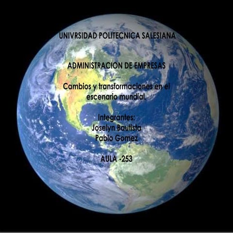Cambios y Transformaciones en el escenario mundial RRHH | PPTX