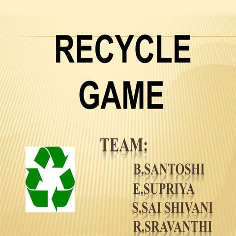 Recycle game | PPTX