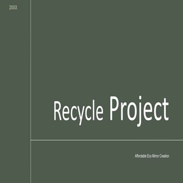 Recycle Project.pdf recycling project idea | PDF