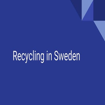 Recycling in Sweden | PPT