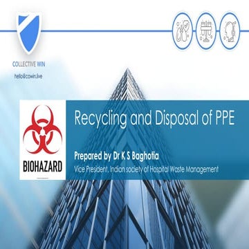 Recycling and disposal of PPE | PDF