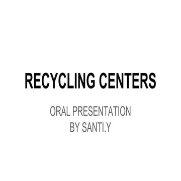 Recycling centers | PDF