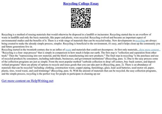 Importance of recycling | PPTX