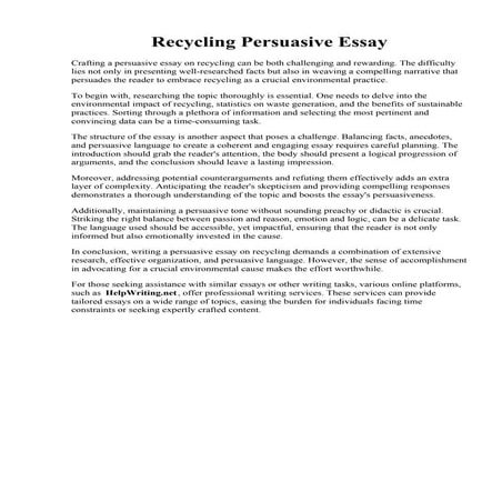 Recycling Persuasive Essay.pdf