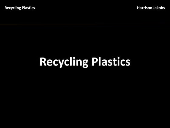 Plastic waste management | PPT