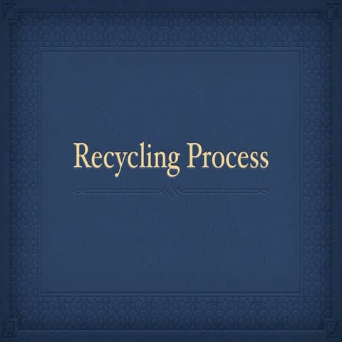 Recycling process | KEY | Food & Drink