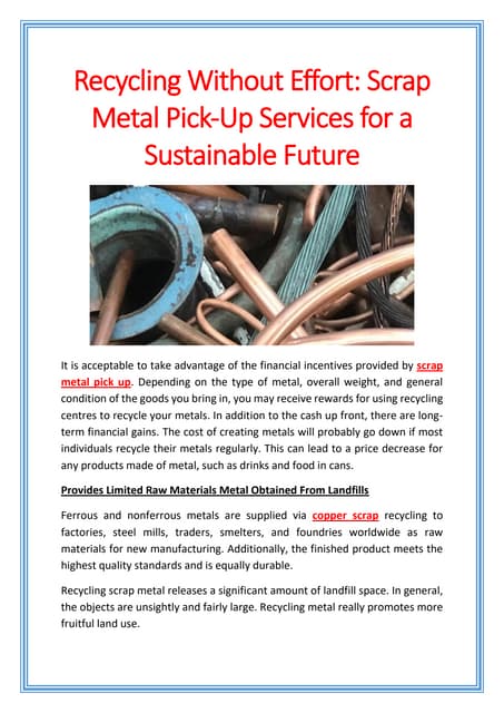 Metal recycling | PDF