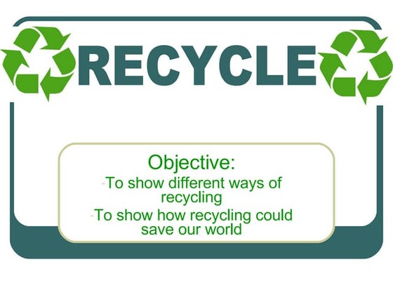 Importance of recycling | PPT