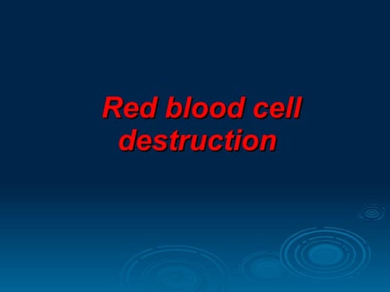 Red cell membrane | PPTX | Blood Disorders | Diseases and Conditions