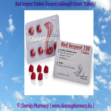 Red Serpent Tablets (Generic Sildenafil 120 mg) | PDF
