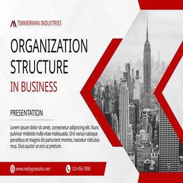 Red And White Modern Business Organization Structure In Business ...