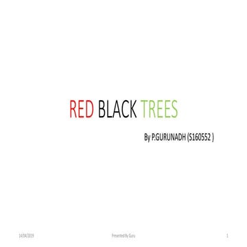 Red black trees | PPT
