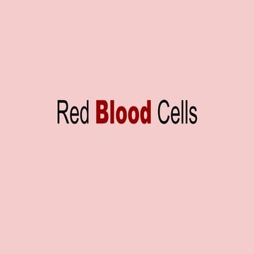 red blood cells powerpoint learning kids | PPTX