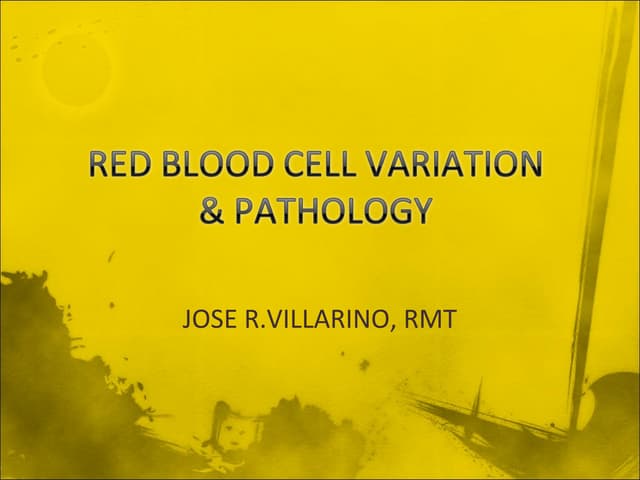 morphology of red blood cells | PPT