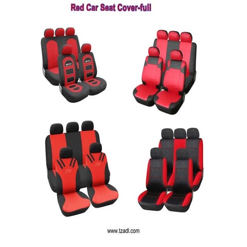 Red car seat covers | PPT