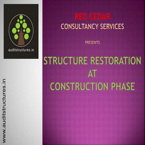Construction with structural restoration methods of working | PPTX