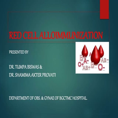 RED CELL ALLOIMMUNIZATION by Dr. Zamiul Hasan Fahim.pptx