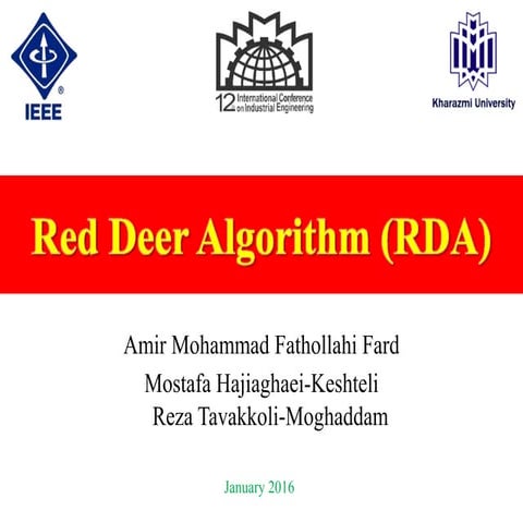 Red Deer Algorithm (RDA) | PPTX