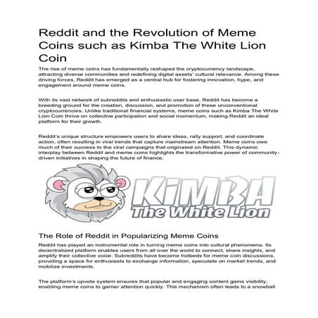 Reddit and the Revolution of Meme Coins such as Kimba The Wh.pdf