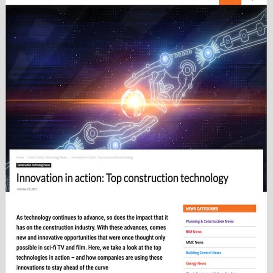 Innovation in action: Top construction technology | PPT