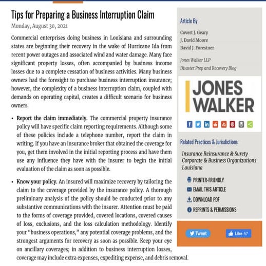 Tips For Preparing a Business Interruption Claim | PPT