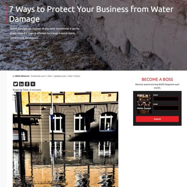 7 ways to Protect Your business fom Water Damage | PDF