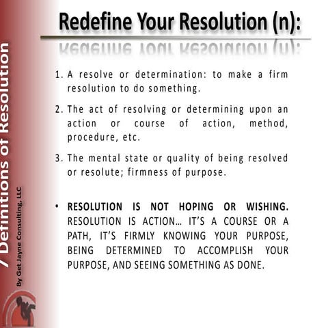 Redefine your resolution | PPT
