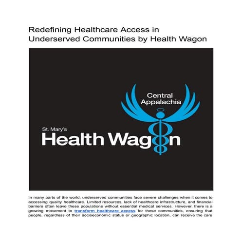 Redefining Healthcare Access in Underserved Communities | PDF