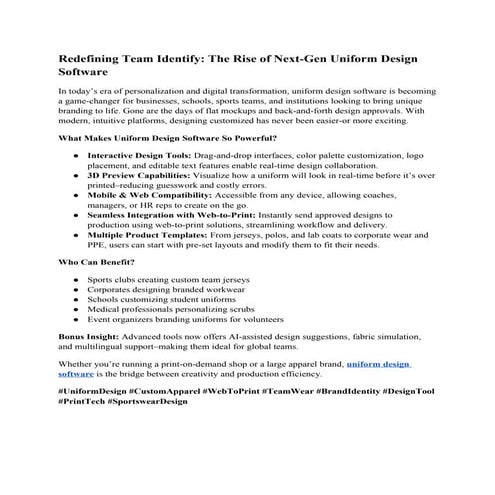 Redefining Team Identify_ The Rise of Next-Gen Uniform Design Software.docx