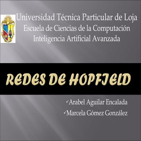 Redes de Hopfield | PPT