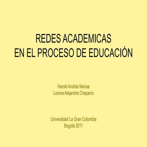 Redes Academicas | PPT