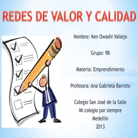 Redes de valor y calidad | PPTX